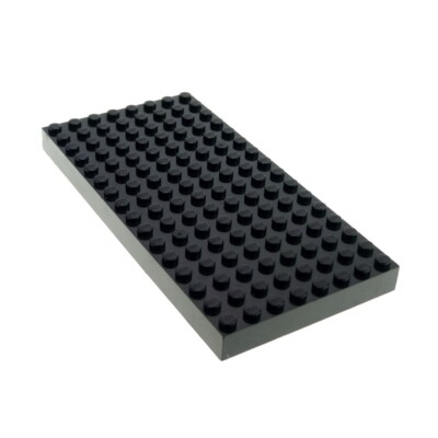 1x Lego Building Plate 8x16 Black High Baseplate 6969 4730 44041 4204 ...