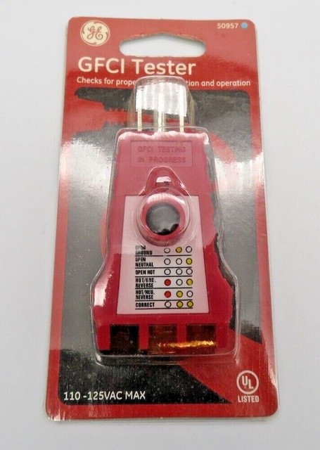 GE 50957 GFCI Receptacle Tester 110v-125v for sale online | eBay