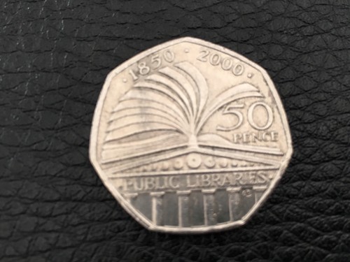 RARE 50p COIN - PUBLIC LIBRARIES 1850 - 2000 - CIRCULATED | eBay UK