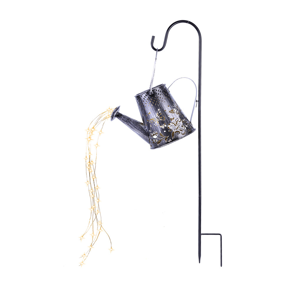Watering Can Hanging Lantern Bracket Metal Stand Garden Sprinkler Decor ...
