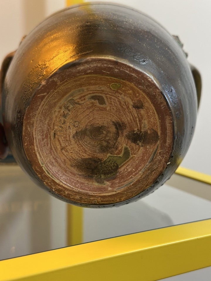 Studio Pottery Vase (Tucker 8 Makers Mark) Hand Thrown | eBay UK