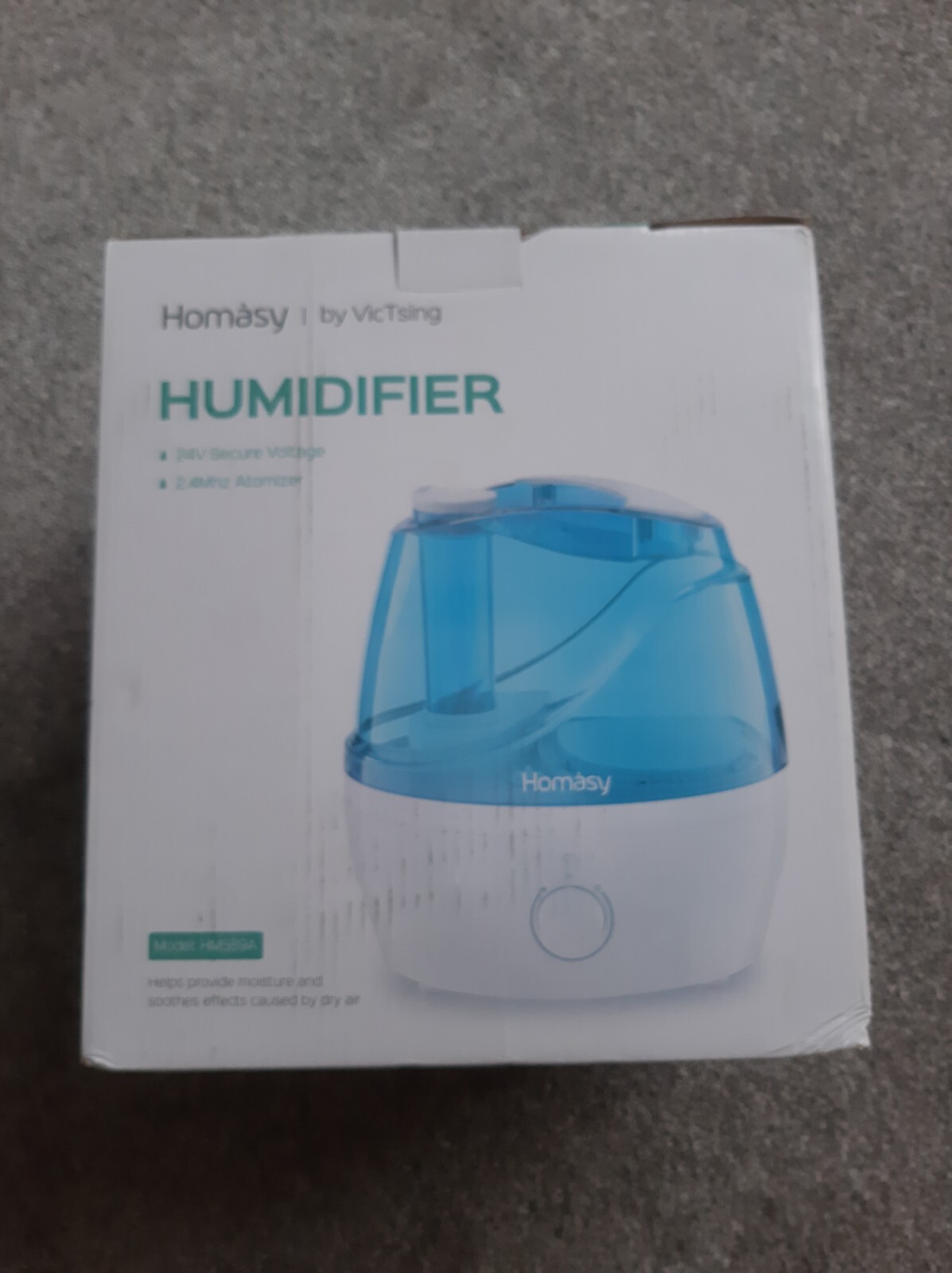 Homasy HM161B Quiet Ultrasonic Bedroom Easy to Clean Air Humidifier ...