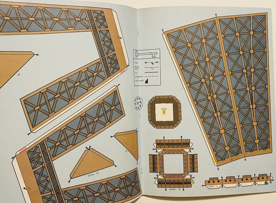 Build Your Own EIFFEL TOWER Vintage PAPER MODEL 1981 Paris France ...