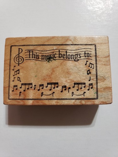 PSX "This Music Belongs To:" Musical Notes F-737 Rubber Stamp 1988 | eBay