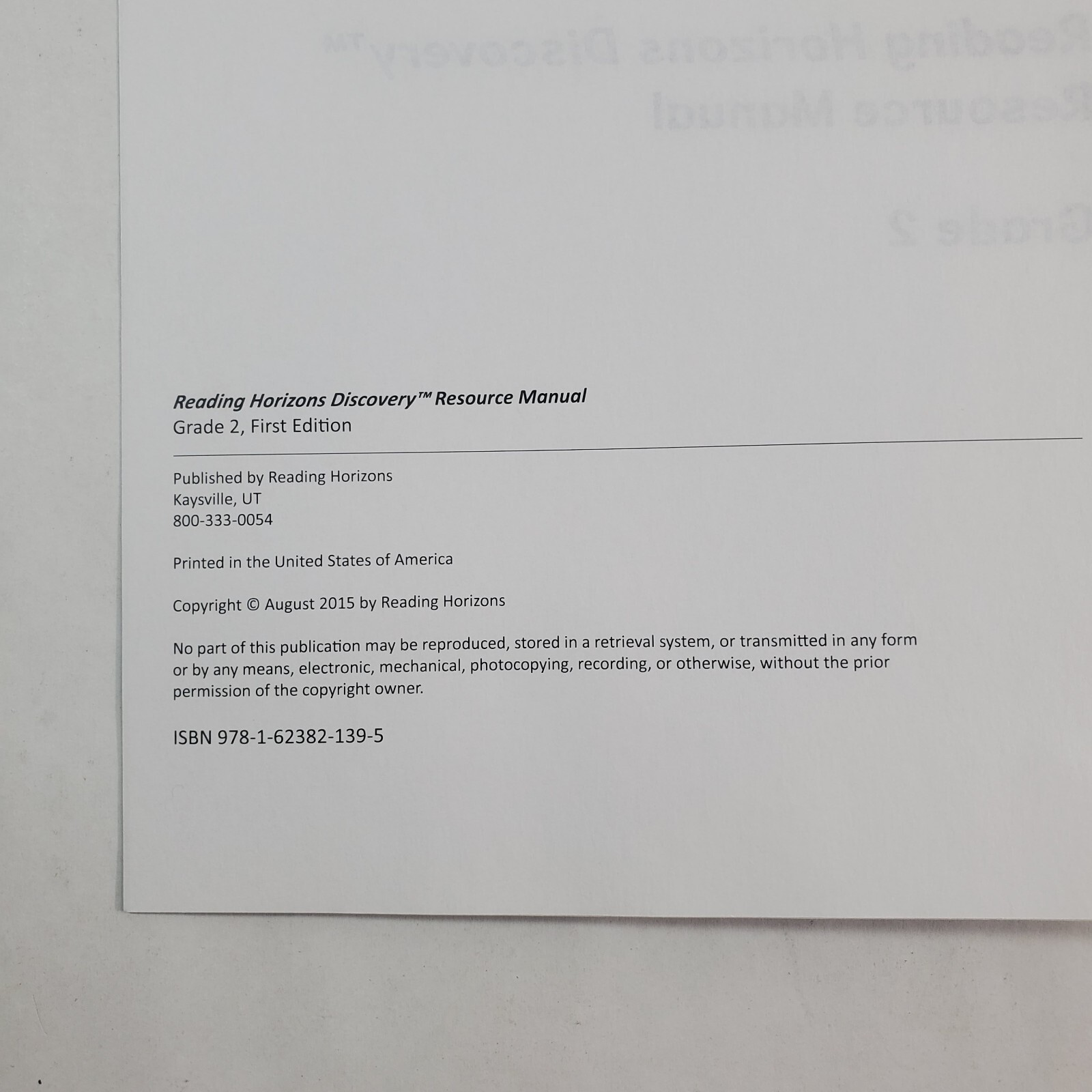 Reading Horizons Discovery Spelling Supplement Teacher Resource Manual ...