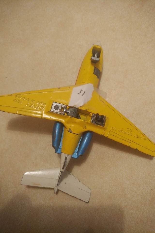 DINKY TOYS 723 Hawker Siddeley H.S. 125 EXECUTIVE JET Toy Airplane ...