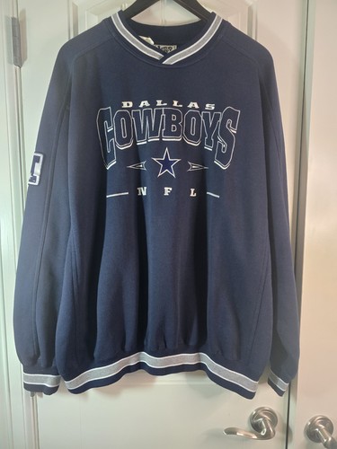 VTG Lee Sport Dallas Cowboys NFL Blue Embroidered Pullover Sweatshirt ...