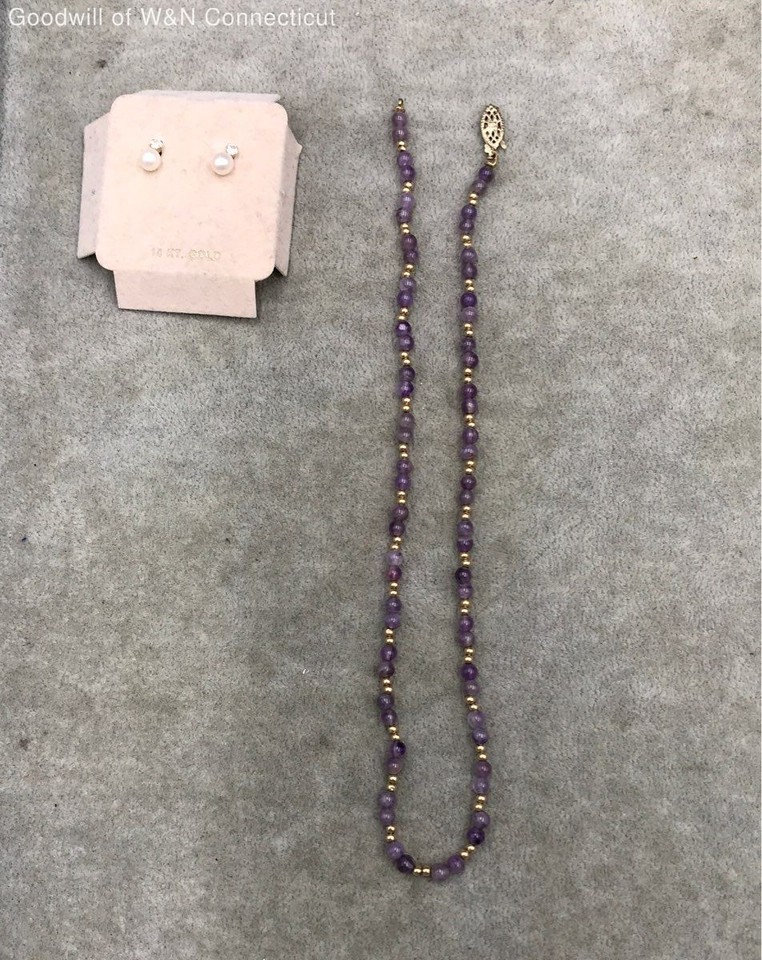 14k & 10k Gold Clasp/Post Beaded Jewelry | eBay