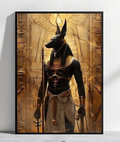 God Anubis Wall Art Print, Ancient Egyptian Poster | eBay