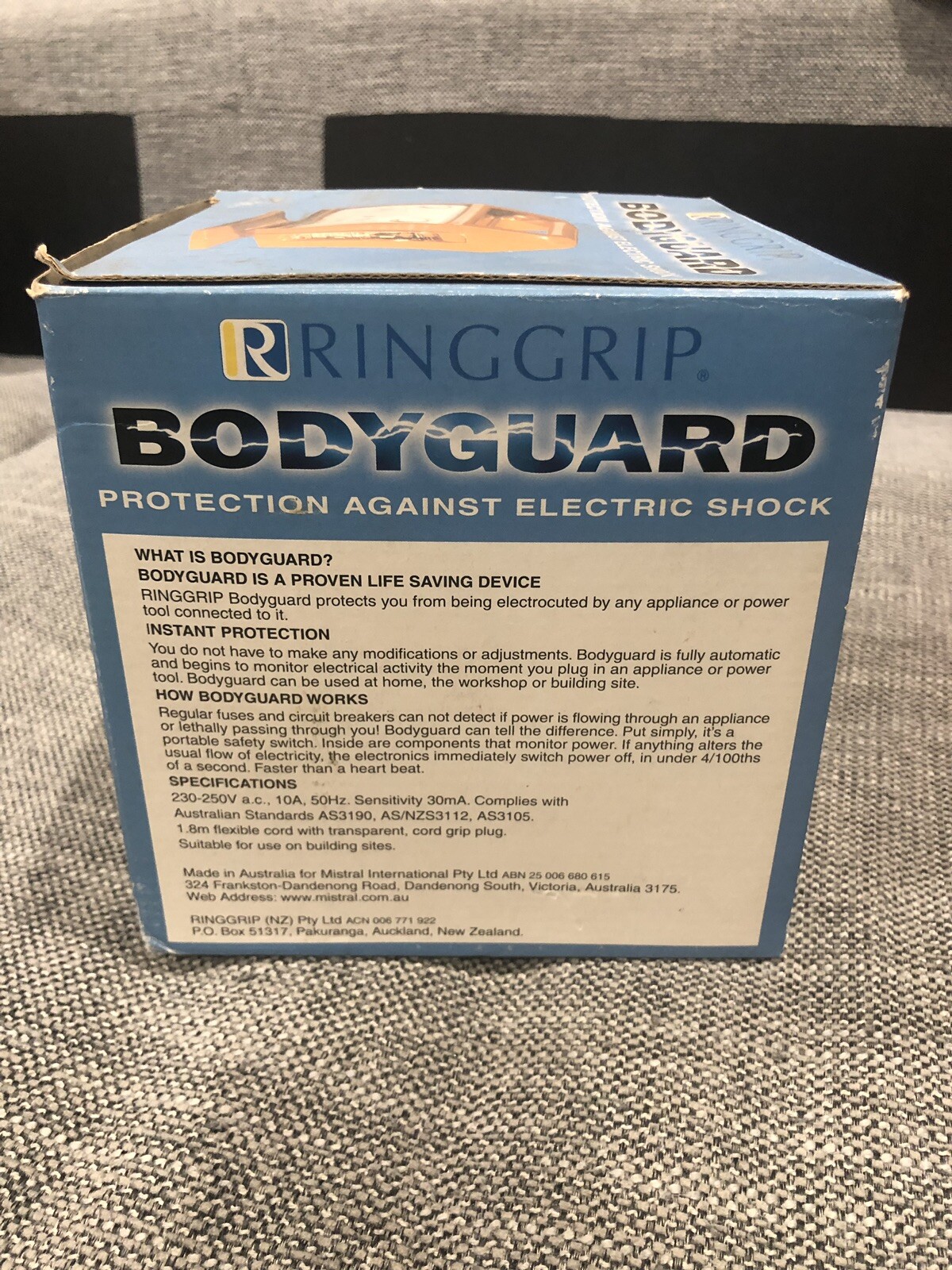 Ringgrip Bodyguard Portable Safety Switch 4 Outlet 10A PB4SP/BX-EO ...