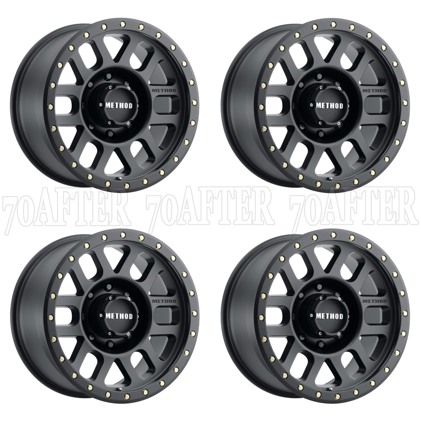 (4X) Method MR309 Grid Wheels [17x8.5|8x165.1|ET:0|CB:130.81] Matte ...