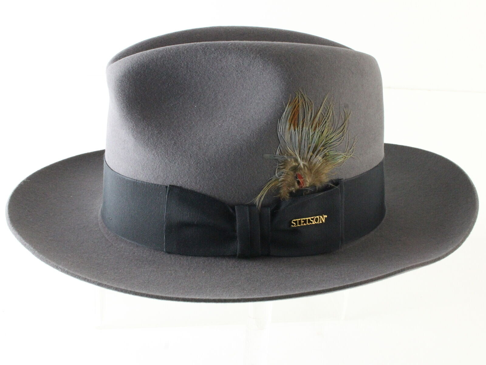 Stetson the Sovereign Mens Gray Felt Fedora W/ Pin MULTIPLE SIZES: ASK ...