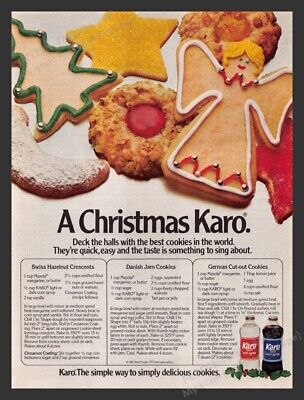Karo 1980s Print Advertisement Ad Corn Syrup Christmas Cookie Recipes ...