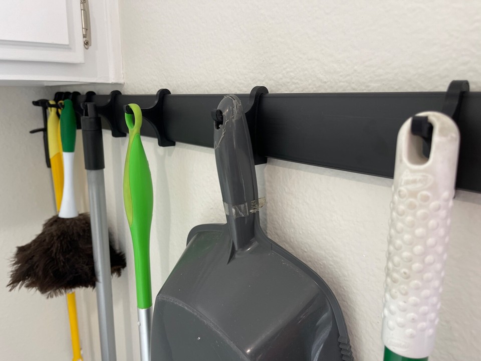 6 PACK Hooks for Rubbermaid FastTrack Rail Hanger, Fast Track swiffer ...