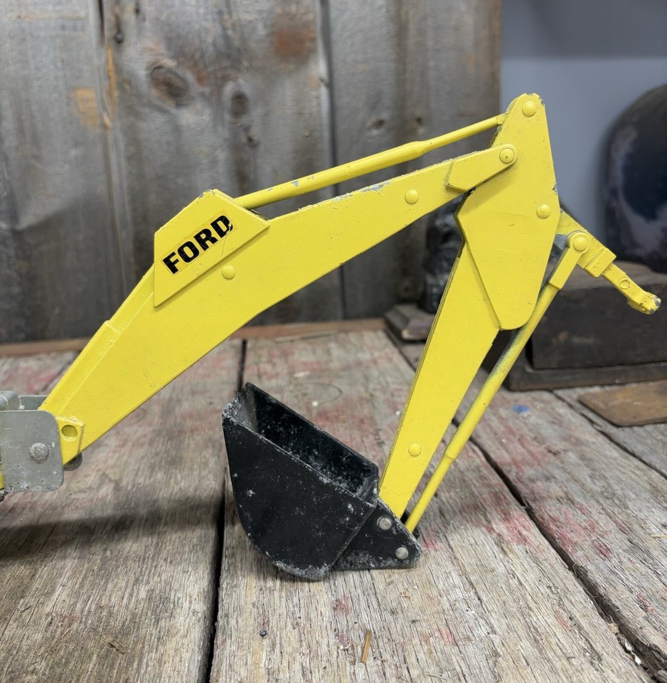 Vintage 1978 ERLT Diecast Ford 7500 Backhoe Loader Tractor Toy Truck ...