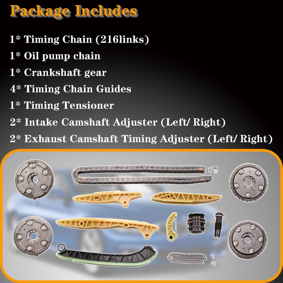 Timing Chain Kit VVT Gears for 05-17 Mercedes-Benz C350 CLK350 E350 ...
