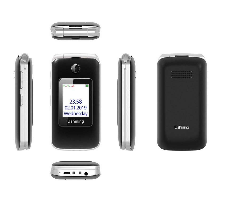 Ushining 3G Unlocked Flip Cell Phone For Senior Kids,Easy-To-Use（only ...