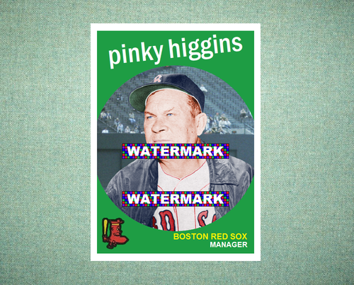 Pinky Higgins Boston Red Sox 1959 Style Custom Baseball Art Card | eBay
