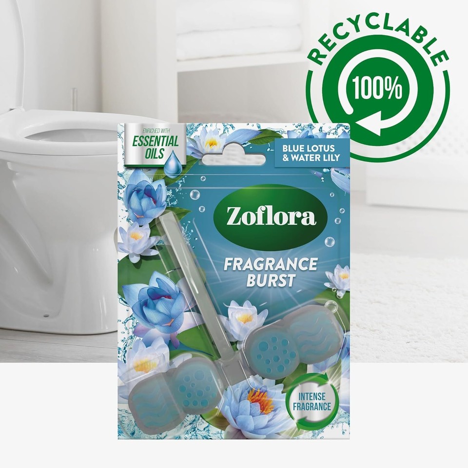 Zoflora Rim Block Toilet Freshener Prevent Limescale Eliminate Odour ...