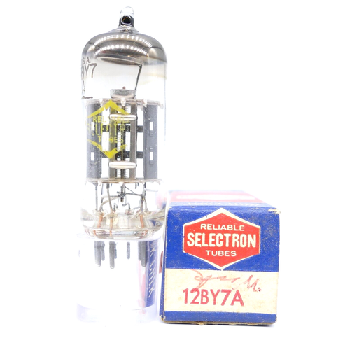 One Excellent SELECTRON by SYLVANIA 12BY7A Tube NOS NIB GM[%]: 105 ...