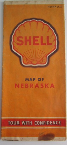 Vintage 1941 SHELL Nebraska Road Map by H. M. Gousha | eBay
