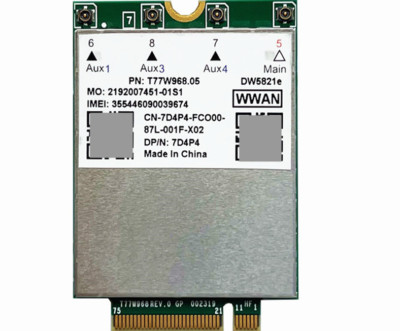 Dell Latitude T77W968 DW5821e Snapdragon X20 LTE PH6K2 0C0RVH 4G Card ...