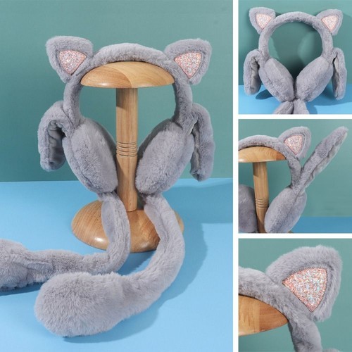 Earwarmer Moving Earmuffs Children's Ear Protection Funny Plush Cat ...