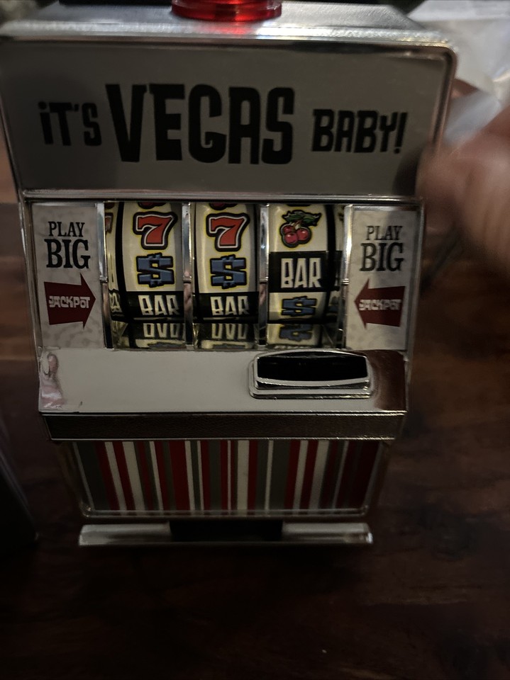 New Open Box Wemco Novelty Slot Machine Coin Bank Las Vegas | eBay