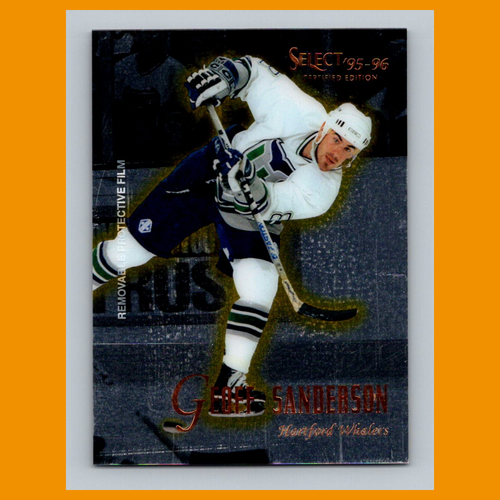 Geoff Sanderson #26 1995 Select Certified Hartford Whalers Hockey Card ...