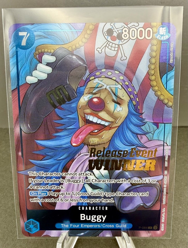 Buggy P-084 Release Event Winner Promo One Piece & Buggy Alt Art Leader ...