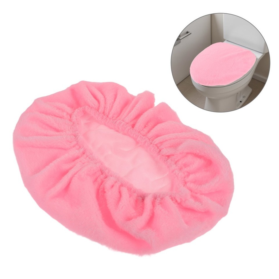 Toilet Lid Cover, Soft Fabric Washable Bathroom Seat Dust Protector ...