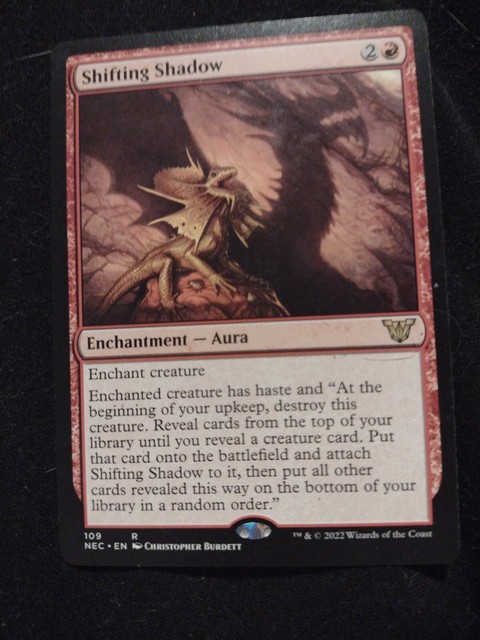 MTG Shifting Shadow Commander: Kamigawa: Neon Dynasty 109 Regular Rare ...