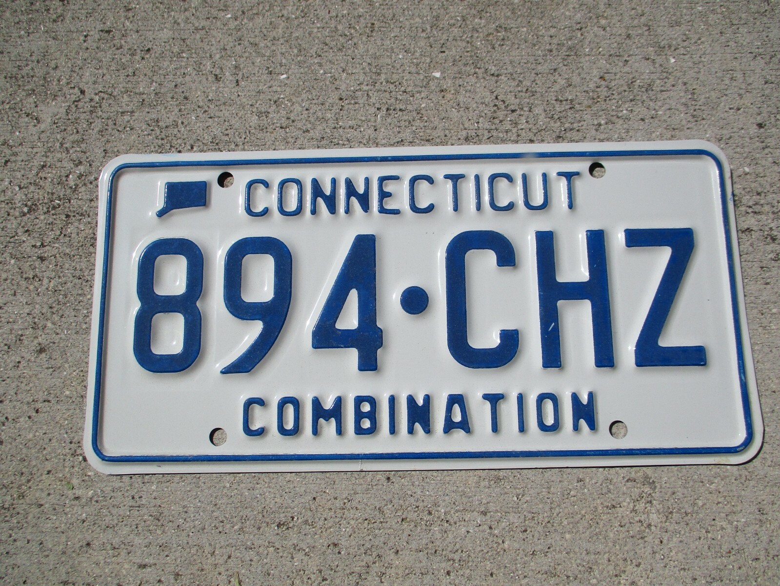 Connecticut Combination license plate # 894 - CHZ | eBay
