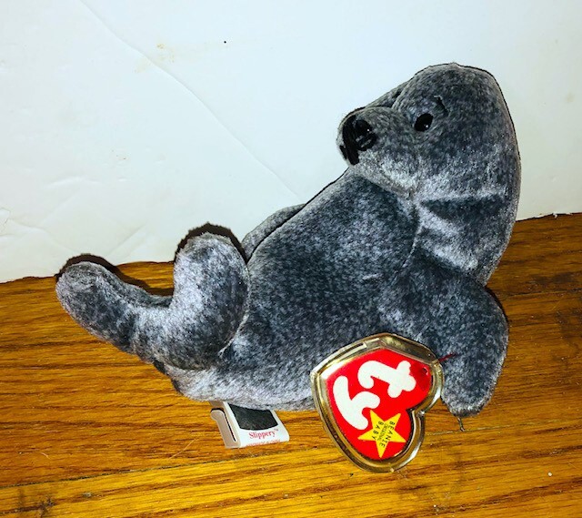 Vintage Ty Original Beanie Babies Slippery Seal Plush Doll Tag ...