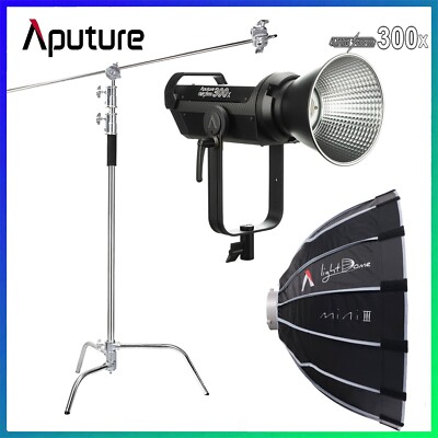 Aputure Light Storm 300x 350W LED Video Light + Light Dome Mini III +C ...