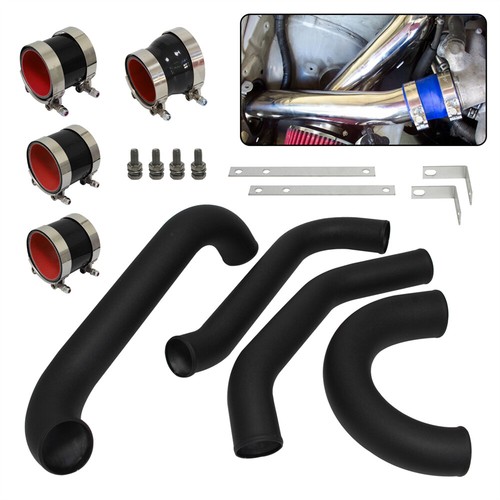 Black Aluminum Intercooler Pipes for Toyota Supra 3.0 BiTurbo 2JZ-GTE ...