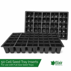 10 x 50 Cell Bedding Plant Pack Tray Inserts for Full Size Seed Trays ...