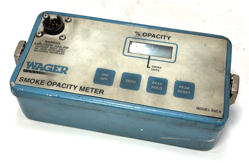 WAGER 650A Smoke Opacity Meter Diesel Smoke Check Tester *USED/AS-IS ...