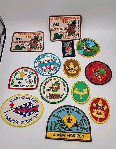 13 Vintage Patches Boy Scouts Of America KENTUCKY 1980'S Color ...