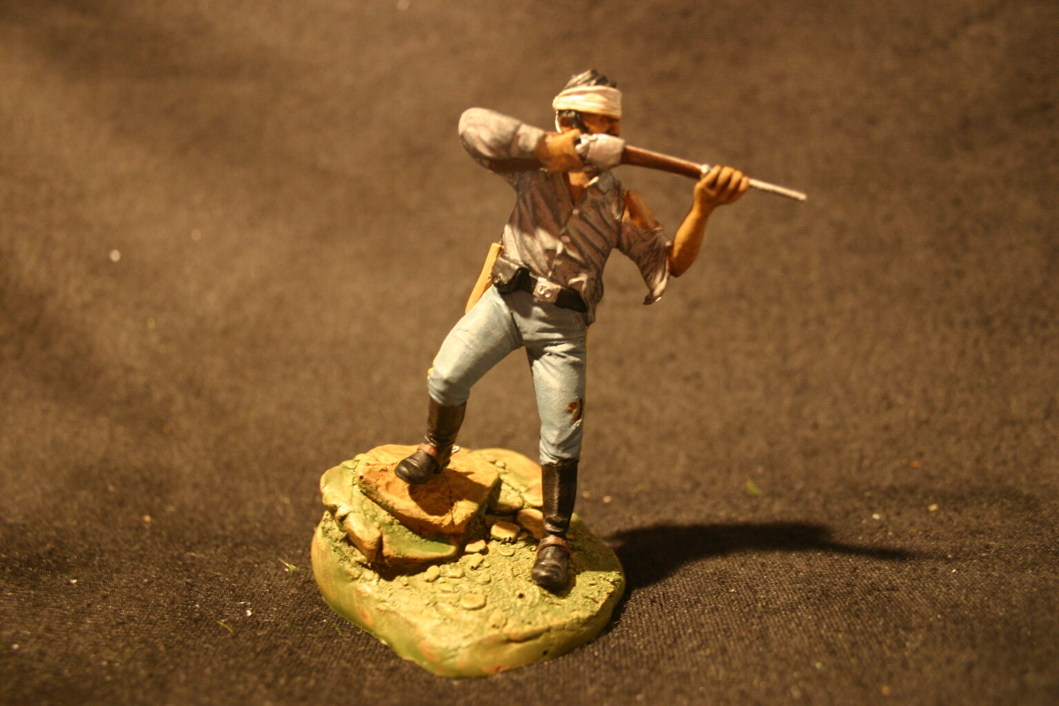 75 MM CUSTER 7TH CALVARY WOUNDED TROOPER U.S. CALVARY 1876 KIT # APW ...