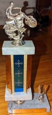 Vintage Motorcycle racing Trophy State Line Riders 1977 3rd Road Bike ...