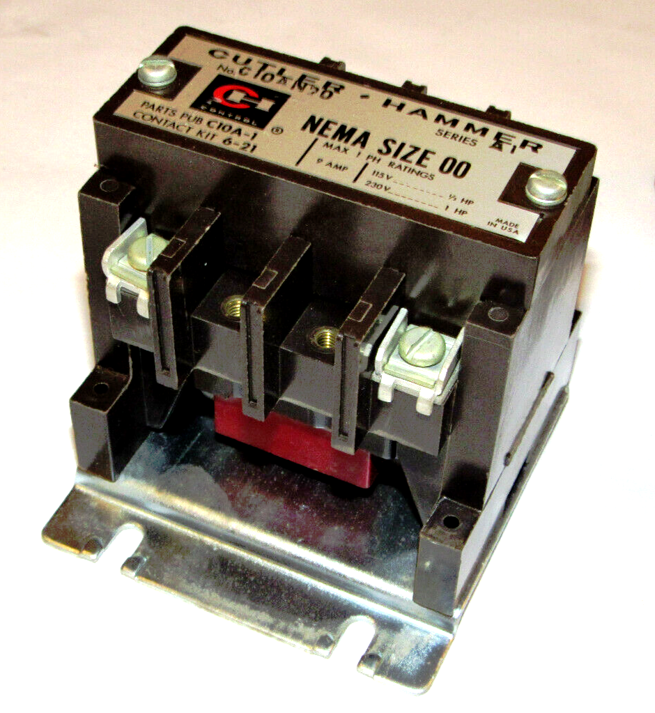 N0S CUTLER-HAMMER C10 AN20A CONTACTOR! 120V, NEMA 00, 2 POLE, SERIES A1 ...