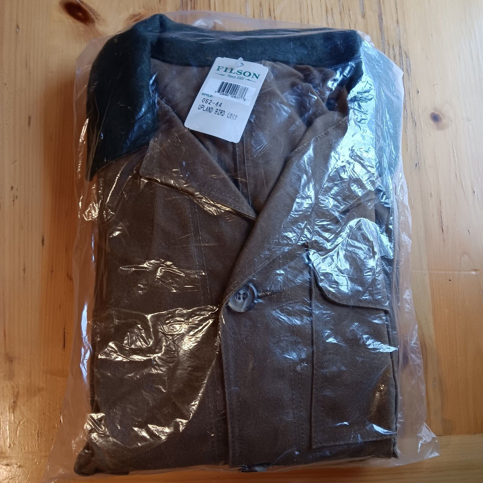Vintage Filson Upland Bird Hunting Jacket XL 44 Tin Cloth Waxed Cotton ...