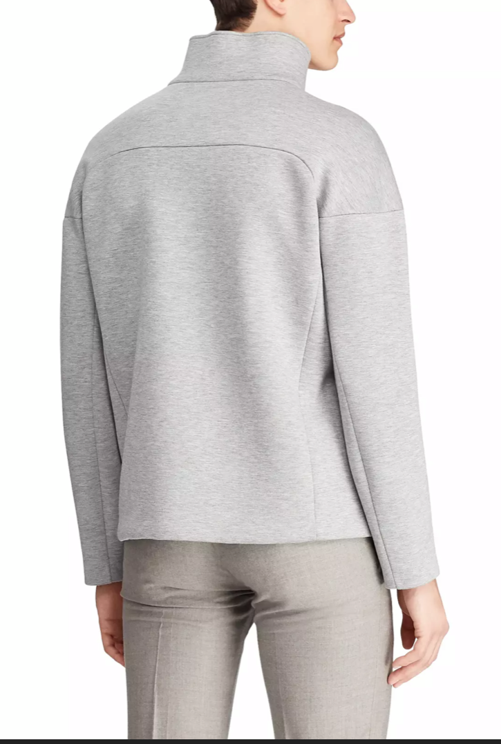 Ralph Lauren Purple Label RLX Fleece Gray Scuba Jersey Pullover Zip ...