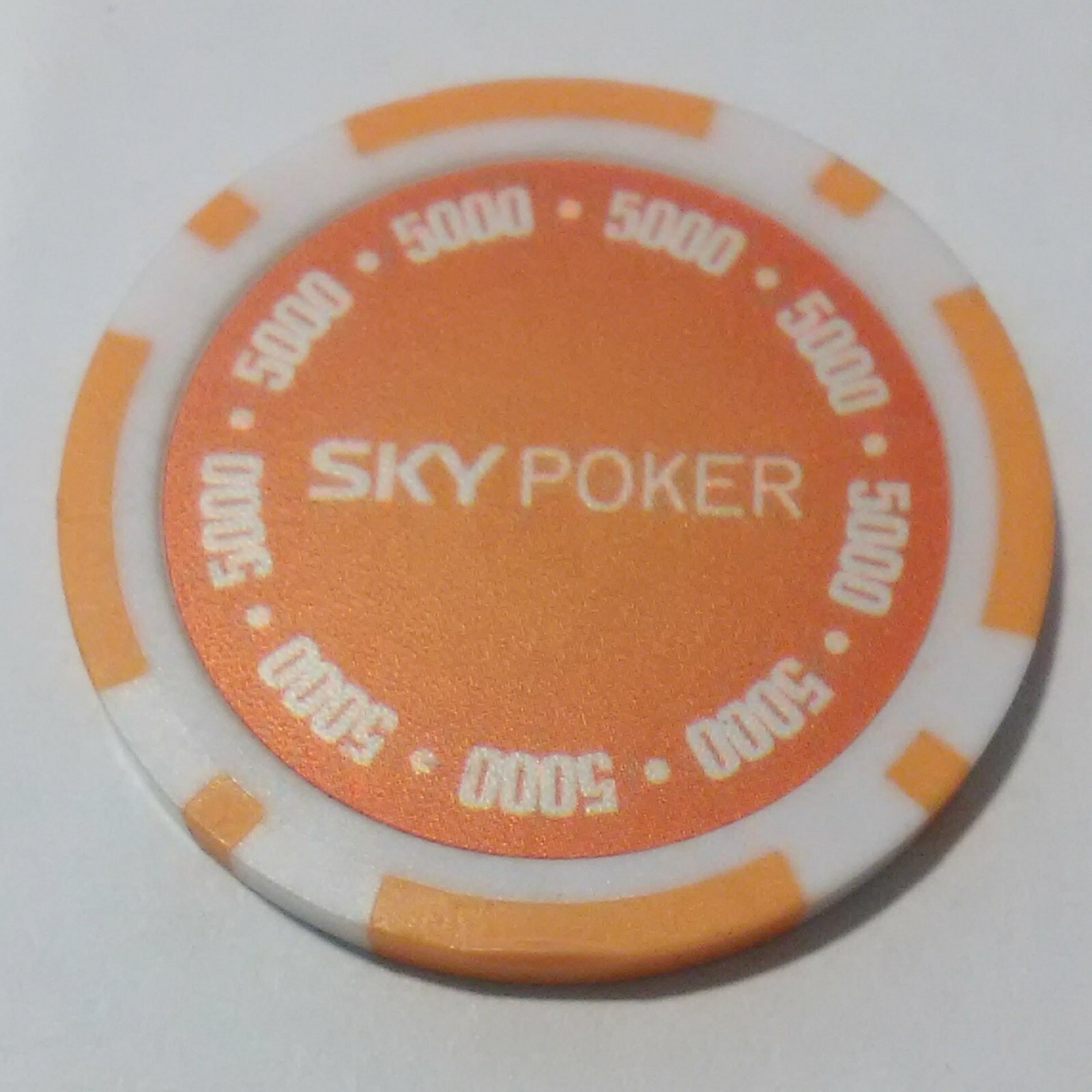 SKY POKER HARD TO FIND 5000 ADVERTISING CHIP GREAT FOR ANY COLLECTION ...