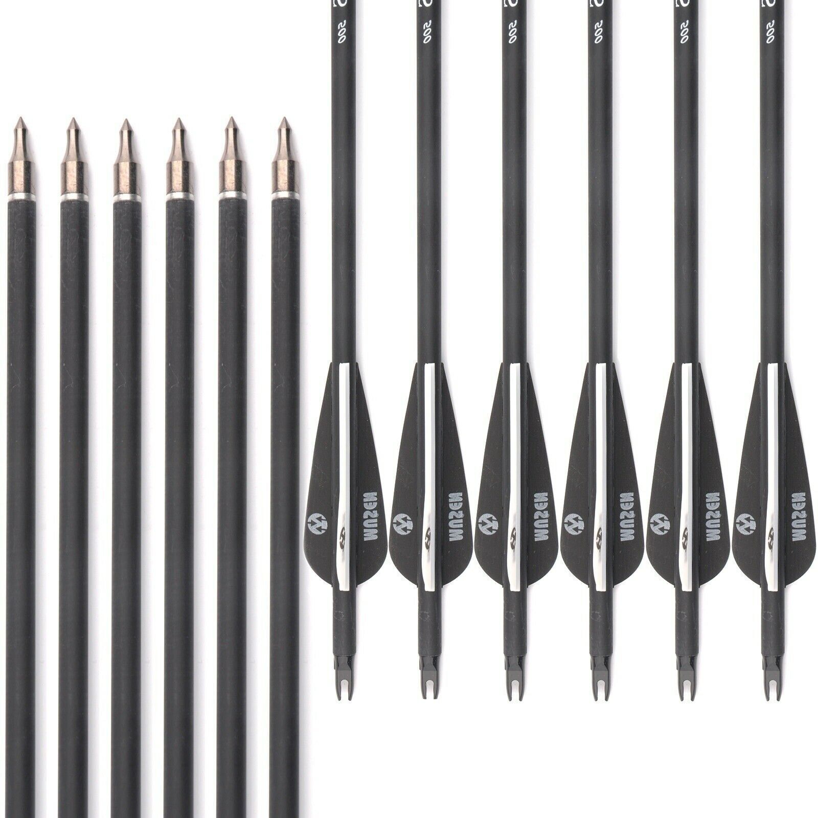 12/24Pcs 28/30/32 Inch Carbon Arrows OD 7.8mm Archery For Compound ...