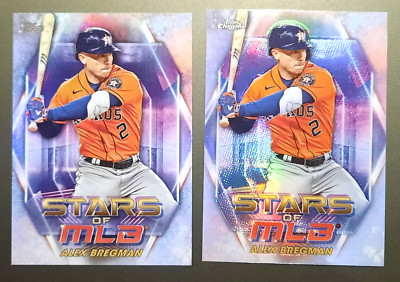 ALEX BREGMAN-2023 TOPPS-STARS OF MLB BASE & CHROME REFRACTOR ⚾️ ...