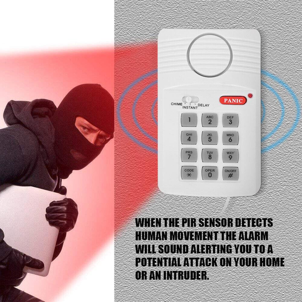 Wireless Door Alarm Shed Garage Caravan Burglar Home Security Keypad ...