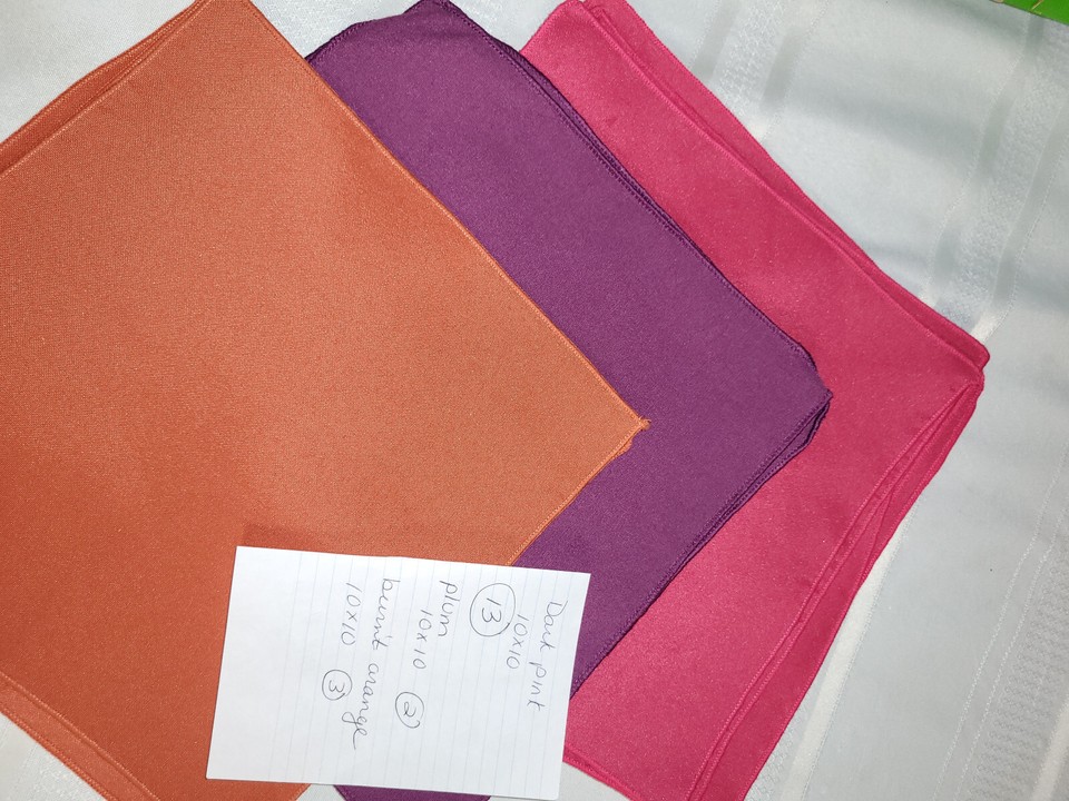 10" Square Poly Cloth Napkins Restaurant Quality Samples 23 Colors | eBay