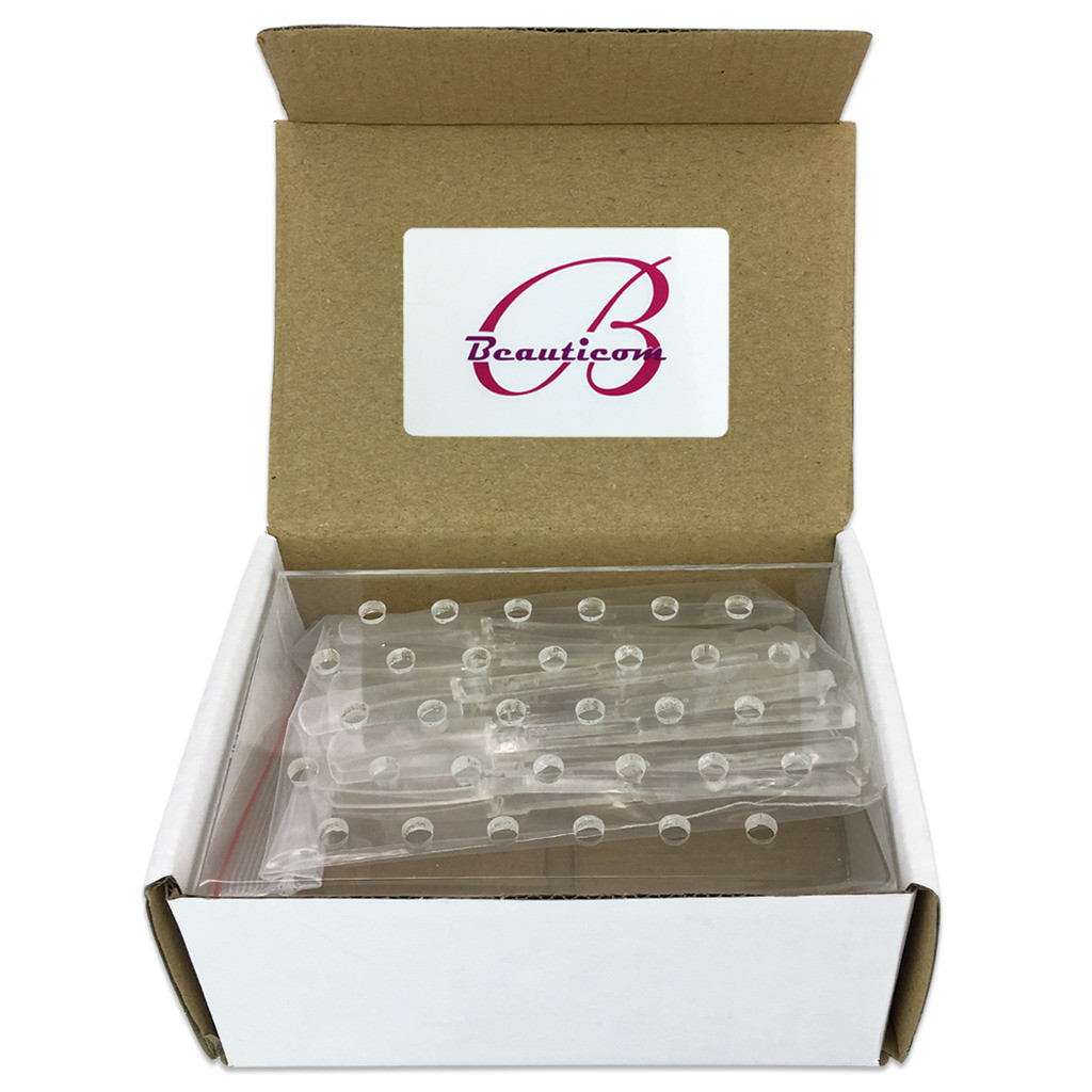 32 UV Gel Acrylic Clear Art Tip Nail Samples Pop Sticks with Display ...